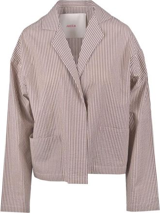 Jucca Femme, Vestes, Multicolore, Taille: 38 FR Seersucker Blazer