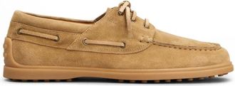 Tod's Homme, Chaussures, Beige, Taille: 41 1/2 EU Chaussures bateau en daim