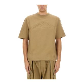 Dsquared2 Icon New Generation Loose Fit Embossed T-Shirt - - Tops - Herren - Beige - M