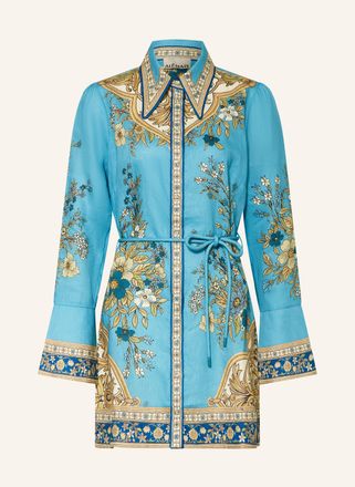 Alemais Alémais Hemdblusenkleid Cassie Aus Leinen blau