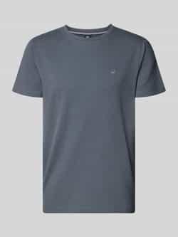 Lerros T-Shirt mit Strukturmuster und Logo-Stitching