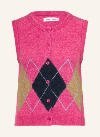 Sams&oslash;e & Sams&oslash;e Sams&oslash;e Sams&oslash;e Strickweste Sanoura Mit Alpaka Und Merinowolle pink