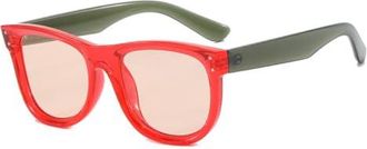Generic Designer 2025 - Lunettes de soleil rétro à rivets carrés pour homme UV400 tendance double couleur pour femmes