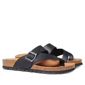 Toni Pons Sandale Femme en Cuir Bio - Gaia - Noir, 40 EU