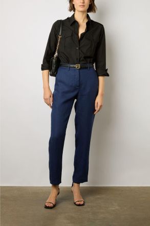 Gerard Darel Pantalon de tailleur en lin - CYANN - Encre
