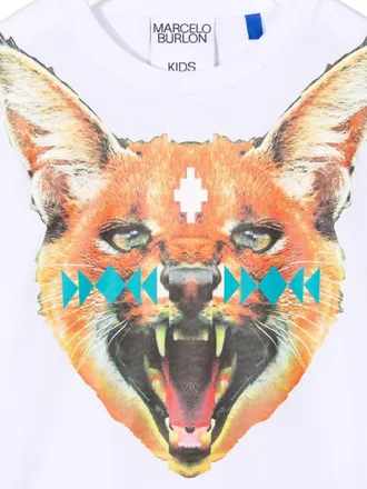Marcelo Burlon Cotton Jersey Print T-Shirt - White