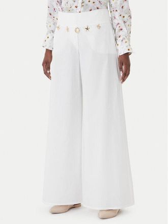 Marella Stoffhose Gala 2613131122 Wei&szlig; Wide Leg