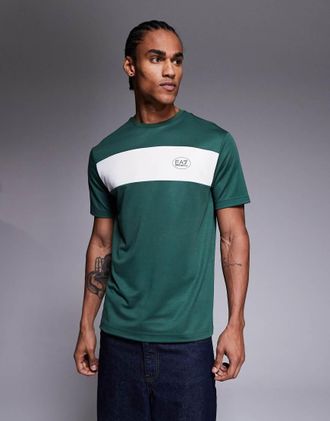 Emporio Armani Armani - EA7 - Tennis Club - T-shirt &agrave; manches courtes - Vert fonc&eacute;