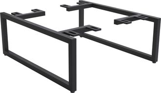 DELIFE Fu&szlig; Kufe schmal Metall Schwarz 15 cm f&uuml;r Kastenm&ouml;bel der Tiefe 40 cm (2er Set)
