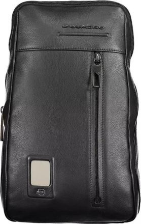 Piquadro Homme, Sacs, Noir, Taille: ONE Size Leather Backpack