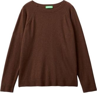 Benetton Maglia M/L 1035d1p17 Sweater, Marron, S Femme