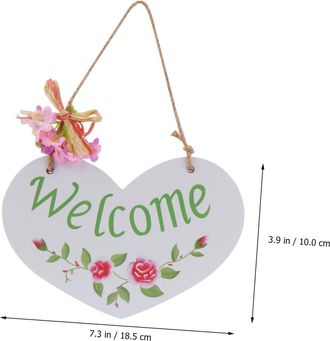 Holibanna Türschild Zum Aufhängen Aus Holz Willkommensschild Für Haustür Wanddekoration Einfache Befestigung Mit Aufhängeseil Für Zuhause Und Geschäft