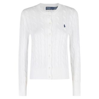 Polo Ralph Lauren Femme, Pulls, Blanc, Taille: 42 FR Cardigan Manches Longues