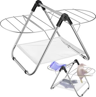 Generic Faltbares Trocknungsregal f&uuml;r Kleidung, verstellbarer Kleiderb&uuml;gel, spart Platz zur Aufbewahrung von W&auml;sche, f&uuml;r Schlafzimmer, Hotel, Haus, Waschk&uuml;che