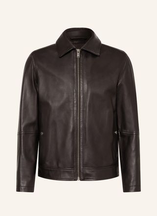 HUGO BOSS Lederjacke Jogear schwarz