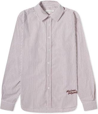 Maison Kitsun&eacute; Maison Classic Kitsun&eacute; en coton ray&eacute; avec logo manuscrit