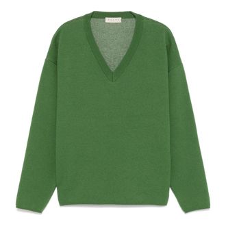 Paura Onelia V-neck Pullover - - Knitwear - Herren - Gr&uuml;n - S