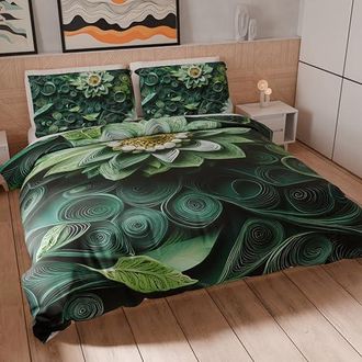 Petti Artigiani Italiani Petti Artigiani Italiani - Bettwäsche-Set für Doppelbett 250 x 200 cm (2 Kissenbezüge 50 x 80 cm inklusive), Bettbezug aus weicher Mikrofaser mit Digi