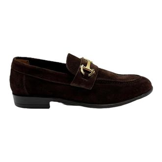 Marechiaro 1962 Wildleder Mokassin mit Gold-Accessoire - - Shoes - Herren - Braun - 45 EU