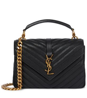 Saint Laurent Schultertasche Collège Medium aus Leder