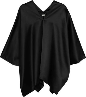 The Row haut asymétrique à col v - Noir