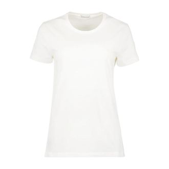 Moncler Logo T-Shirt Fr&uuml;hling-Sommer 2025 Frauen - - Tops - Damen - Wei&szlig; - XS