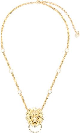 Blumarine Lion-pendant Crystal-embellished Necklace