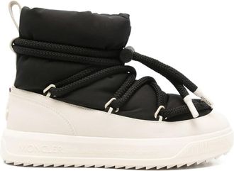 Moncler baskets montantes à lacets - Noir