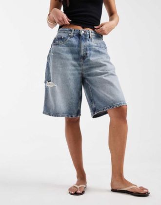 Tommy Jeans Charlie - Jeansshorts in mittlerer Waschung-Blau