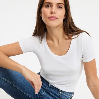 La Redoute Collections Tee Shirt Col Rond Manches Courtes