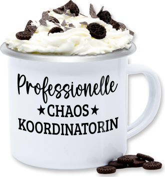 Shirtracer Emaille Tasse Blechtasse - Statement - Professionelle Chaos Koordinatorin I F&uuml;hrungskraft Weihnachtsgeschenke f&uuml;r Chefinnen I Teamleitung Geschenk Mam
