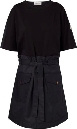 Moncler Femme, Robes, Noir, Taille: 40 FR Minimalist Minidress
