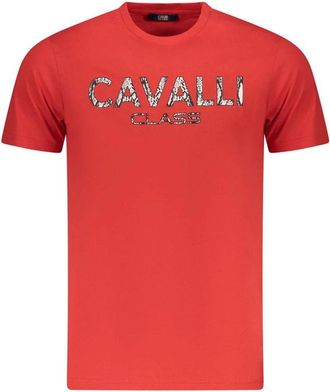 Cavalli Baumwoll-T-Shirt mit kurzen &Auml;rmeln - - Tops - Herren - Rot - L
