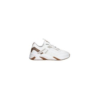 Guess Femme, Chaussures, Blanc, Taille: 40 EU Baskets &agrave; lacets en polyester et polyur&eacute;thane