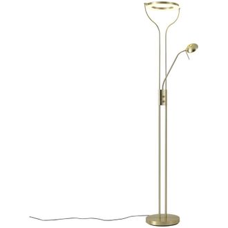 QAZQA Divo - led Dimmable Lampadaire variateur inclus - 1 lumi&egrave;re - h 1950 mm - Dor&eacute;/Laiton - Moderne - &eacute;clairage int&eacute;rieur - Salon i Chambre i Cuisine i