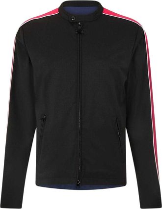 Diesel Bikerjacke f&uuml;r Herren, Lang&auml;rmlig (Schwarz/Rot)
