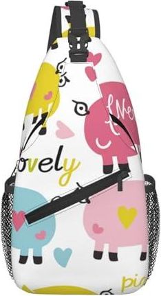 Generic A Pig With A Heart Peach Sac &agrave; bandouli&egrave;re de voyage pour homme Sac &agrave; dos de randonn&eacute;e Sac &agrave; dos &agrave; bandouli&egrave;re