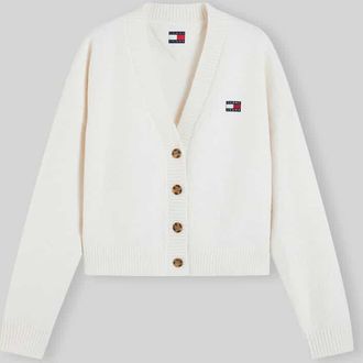 Tommy Jeans Relaxed Fit Strickjacke mit Alpaka- und Woll-Anteil