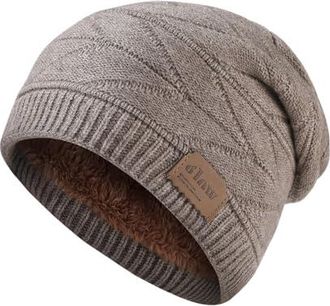 Generic Bonnet Femme Hiver Bonnet Femme Chapeau Femme Hiver Confortable Classique - Bonnet Laine Velours &Eacute;pais Unisexe, Coupe-Vent Thermique, Parfait pour Hom