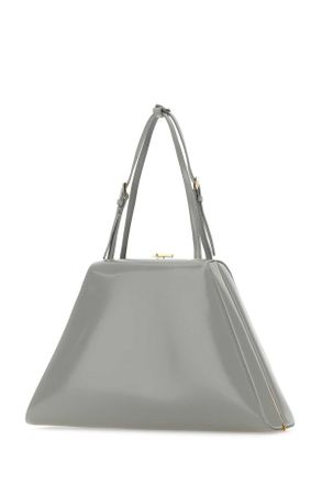 Prada Womens Light Grey Leather Handbag Nube Vitello Borse A Mano Bag