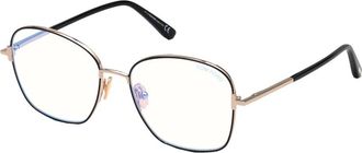 Tom Ford Blau Block Brillen in Gl&auml;nzend Schwarz/Blau - - Accessories - unisex - Grau - 53 MM