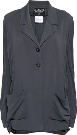 Chanel 1998 Einreihiger Blazer - Grau