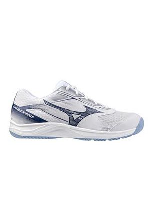 Mizuno Cyclone Speed 5 V1GA2580 11 Chaussures de volleyball en salle pour homme Blanc, White Bellweather Blue Bel Air Blue, 40.5 EU