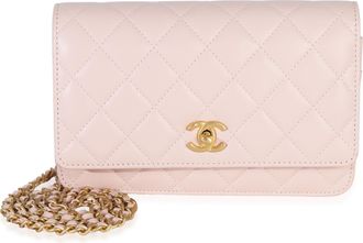 Chanel Quilted Lambskin CC Pearl Crush Wallet On Chain