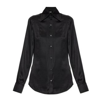 Balmain Seidenhemd Holiday Capsule Ps27 - - Blouses & Shirts - Damen - Schwarzk - M