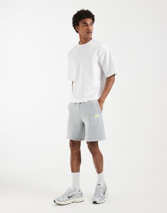 Nike Short en maille polaire technique - Gris et vert volt