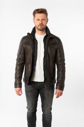 Mauritius Lederjacke MMHennie mit Stehkragen