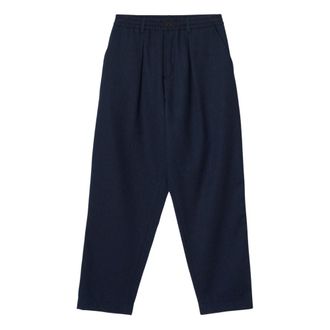 Universal Works Pantalon de surv&ecirc;tement &agrave; plis - Homme - Pantalons - Bleu - Taille: W34