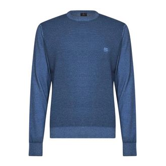 Etro Rundhals-Strickpullover - - Knitwear - Herren - Blau - 2XL
