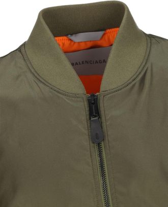 Balenciaga Nylon Bomber Jacket - Khaki
